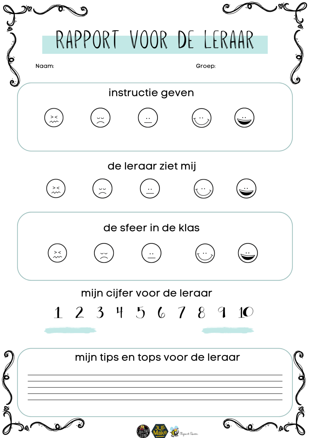 Rapport voor de juf of meester - Juf Maike