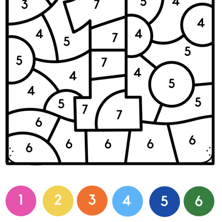 Kleuren op code cijfers - Juf Maike