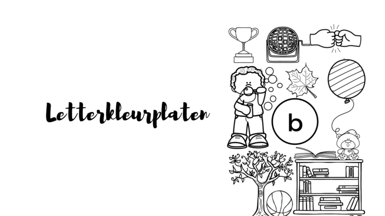 Letterkleurplaat - Juf Maike