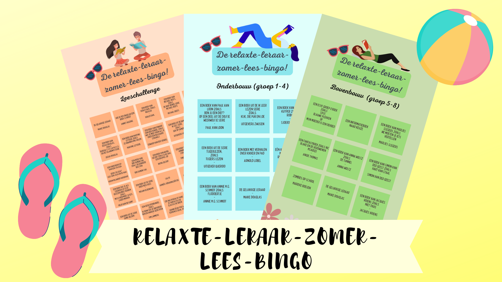 Doe mee met de Relaxte-leraar-zomer-lees-bingo - Juf Maike
