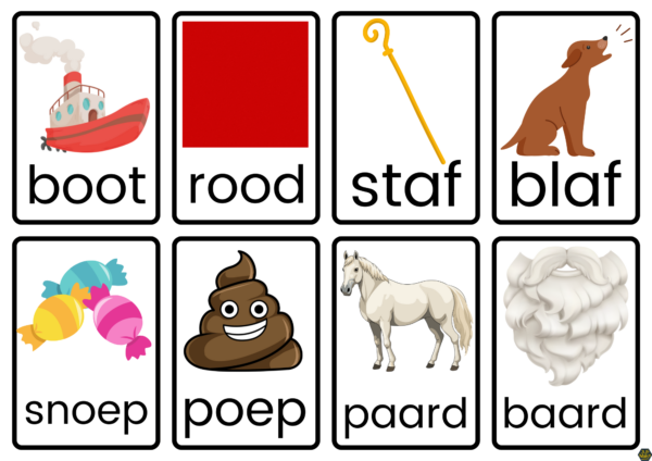 Woordkaarten rijmen sinterklaas kleuters • Juf Maike