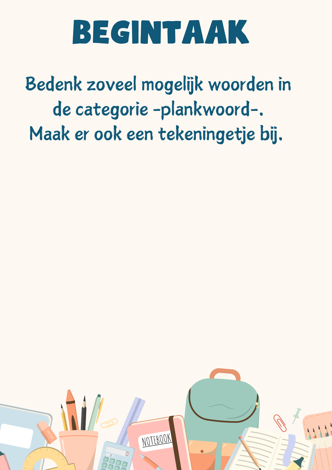 Begintaak voor een goede start - Juf Maike