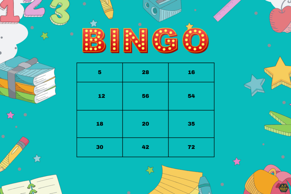 Bingo tafels oefenen - Juf Maike
